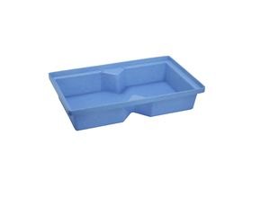 4260589112969 - PE-Kleingebinde- und Palettenwanne LxBxH 1000 x 600 x 200 mm Auffangvolumen 60 l ohne Gitterrost kaiserkraft