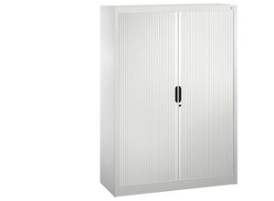 4062084586524 - Rollladenschrank mit Horizontal-Jalousie HxBxT 1660 x 1200 x 420 mm 3 Fachböden 4 Ordnerhöhen verkehrsweiß