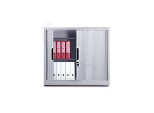 4050646447239 - Rollladenschrank mit Horizontal-Jalousie HxBxT 1030 x 1200 x 420 mm 2 Fachböden 25 Ordnerhöhen weißaluminium