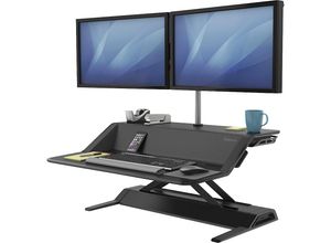 0043859716364 - Sitz-Steh-Schreibtischaufsatz Lotus 7901 für 1 Monitor 83cm breit höhenverstellbar fertig vormontiert schwarz 0043859716364