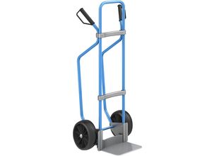 4061753078520 - eurokraft pro Sackkarre mit Kufen blau Schaufel-BxT 280 x 250 mm verzinkt Vollgummibereifung ab 5 Stk