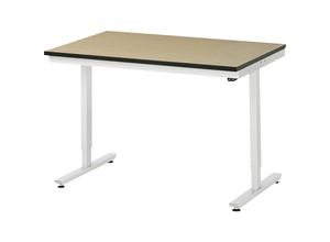 4040376062260 - Rau Arbeitstisch Adlatus elektrisch höhenverstellbar 22 mm MDF-Platte bis 150 kg B 1250 x T 800 x H 720-1120 mm braun lichtgrau