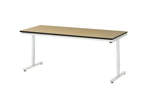 4040376062413 - Rau Arbeitstisch Adlatus elektrisch höhenverstellbar 22 mm MDF-Platte bis 150 kg B 2000 x T 800 x H 720-1120 mm braun lichtgrau