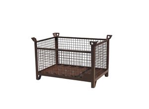4251765312112 - Eichinger Industrie - Gitterbox-Stapelbehälter LxBxH 1000x800x750 mm Nutzhöhe 645 mm Traglast 1500 kg Gewicht 57 kg ral 8017
