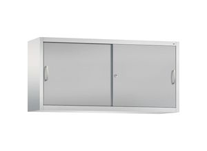 4063332004975 - ACURADO Aufsatzschrank mit Schiebetüren 2 Fachböden HxBxT 790 x 1600 x 400 mm lichtgrau   weißalu