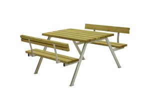 5703393732118 - Gruppensitzbank mit Rückenlehne für 4 Personen Länge 1180 mm natur kaiserkraft