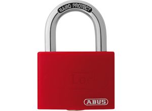 4003318802836 - Zylindervorhangschloss T65AL 40 rot Lock-Tag Schlosskörperbreite 43 mm Aluminium verschiedenschließend - Abus