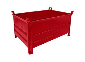 4251572701536 - Heson Vollwand-Stapelbehälter BxL 800 x 1200 mm Traglast 1000 kg rot ab 10 Stk