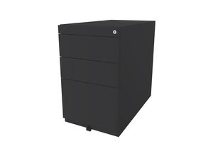 5020073810981 - BISLEY Standcontainer Note™ mit 2 Universalschubladen 1 Hängeregistratur ohne Top Tiefe 775 mm anthrazitgrau