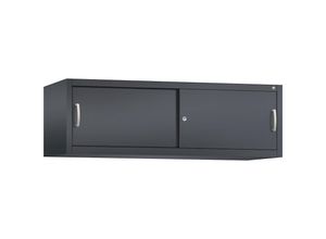 4053597279522 - C+P Aufsatzschrank H500xB1600xT500mm Korpus Schwarzgrau Fronten Schwarzgrau Anzahl Fächer 1