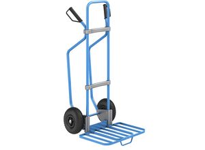 4061753079008 - eurokraft pro Sackkarre mit Kufen blau Paketschaufel-BxT 430 x 450 mm blau mit Griff Luftbereifung ab 5 Stk