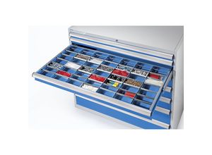 4061753044921 - eurokraft pro Schubladeneinteilungs-Set 6 Längsteiler 7 Querteiler für Schubladenhöhe 100 mm