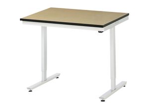 4040376062185 - Rau Arbeitstisch Adlatus elektrisch höhenverstellbar 22 mm MDF-Platte bis 150 kg B 1000 x T 800 x H 720-1120 mm braun lichtgrau