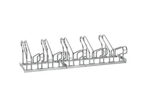 4061753049698 - eurokraft pro Fahrradständer Bügel aus 18 mm Stahlrohr Radeinstellung zweiseitig feuerverzinkt 10 Stellplätze