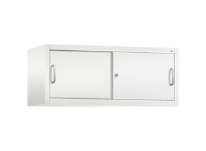 4063332003459 - ACURADO Aufsatzschrank mit Schiebetüren HxBxT 500 x 1200 x 500 mm verkehrsweiß