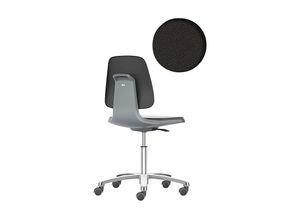 4016849597539 - - Arbeitsdrehstuhl mit Flex-Rückenlehne u Sitzkante Sitzschale anthrazit Sitz Stoff schwarz Rollen Sitz Höhe 450-650 mm