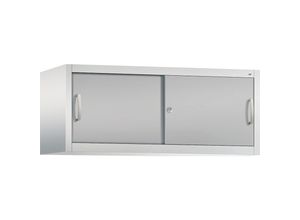 4063332003442 - ACURADO Aufsatzschrank mit Schiebetüren HxBxT 500 x 1200 x 500 mm lichtgrau   weißalu