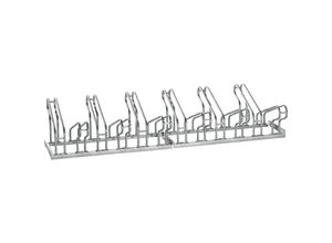 4061753049704 - eurokraft pro Fahrradständer Bügel aus 18 mm Stahlrohr Radeinstellung zweiseitig feuerverzinkt 12 Stellplätze