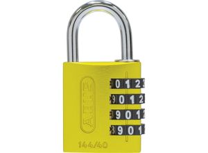 4003318823732 - ABUS Zahlenschloss Aluminium 144 40 Lock-Tag VE 6 Stk gelb