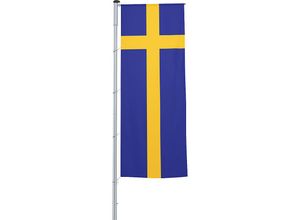 4046675481238 - Mannus Auslegerflagge Länder-Fahne Format 12 x 3 m Schweden