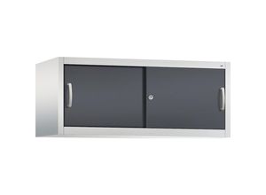 4061261250715 - ACURADO Aufsatzschrank mit Schiebetüren HxBxT 500 x 1200 x 500 mm lichtgrau   schwarzgrau