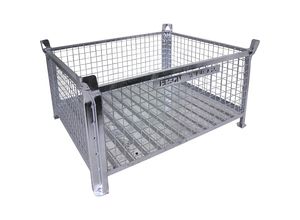 4251572704346 - Heson Stapelbehälter mit Stahlblechboden LxB 1200 x 1000 mm verzinkt ab 10 Stück