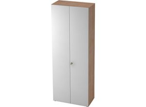 4032062178720 - ANNY-AC - Aktenschrank mit Akustik-Rückwand HxBxT 2156 x 800 x 420 mm 5 Fachböden Nussbaum-Dekor