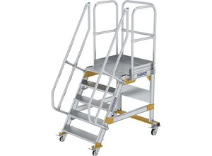 4031405932029 - Munk Günzburger Steigtechnik MUNK Plattformtreppe fahrbar 60° Stufenbreite 800mm 5 Stufen