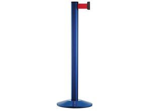 4045806007187 - Gurtpfosten aus Aluminium Pfosten blau Auszug 2300 mm Gurtfarbe Rot