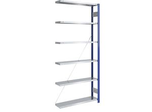4250623788380 - eurokraft pro Lager-Steckregal Regalständer blau Boden verzinkt HxB 2500 x 1000 mm Anbauregal Tiefe 300 mm
