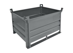 4251572701253 - Heson Stapelbehälter mit Kufen LxB 1000 x 800 mm Traglast 500 kg grau ab 10 Stk