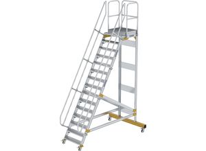 4031405931862 - Munk Günzburger Steigtechnik MUNK Plattformtreppe fahrbar 60° Stufenbreite 800mm 15 Stufen