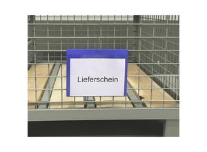 4004165000314 - Beschriftungstaschen mit Aufhängelochung Querformat DIN A5 blau VE 50 Stk ab 2 VE kaiserkraft