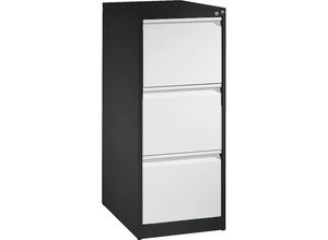 4056211540879 - Karteikartenschrank ACURADO 1-bahnig 3 Schübe schwarzgrau   lichtgrau