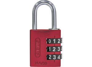 4003318809248 - ABUS Zahlenschloss Aluminium 144 30 Lock-Tag VE 6 Stk rot