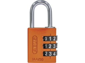 4003318809224 - ABUS Zahlenschloss Aluminium 144 30 Lock-Tag VE 6 Stk orange