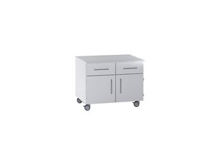 4061753095619 - Labor-Unterschrank niedrig 2 Schubladen 2 Türen 2 Böden 1 Mittelwand Breite 836 mm kaiserkraft