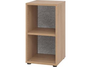 4032062177839 - ANNY-AC - Regal mit Akustik-Rückwand HxBxT 748 x 400 x 400 mm 1 Fachboden Nussbaum-Dekor