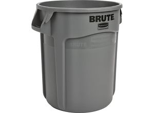 0086876012477 - Abfallbehälter BRUTE® grau Robuster Mülleimer ideal für die Verwendung im Außenbereich Volumen 38 Liter