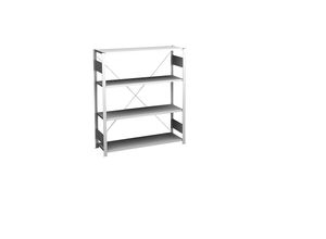 4250623775137 - Sideboard-Steckregal lichtgrau Höhe 1200 mm 4 Böden Grundregal Bodentiefe 300 mm Fachlast 150 kg hofe