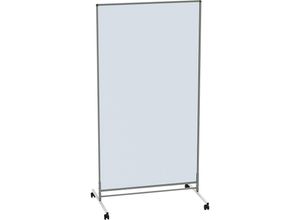 4061753232427 - Raumteiler transparent und mobil HxBxT 1950 x 1000 x 650 mm Grundelement Acrylglas