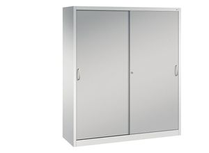 4063332006061 - C+P Schiebetürenschrank Acurado H1950xB1600xT500mm Korpus Lichtgrau Fronten Weißaluminium Anzahl Fächer 6