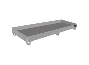 4061753235480 - eurokraft pro Edelstahl-Auffangwanne für 200-l-Fässer 4 Fässer LxBxH 2400 x 800 x 250 mm ab 3 Stk