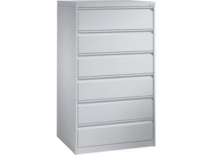 4025314221718 - Karteikartenschrank ACURADO 3-bahnig 6 Schübe weißaluminium