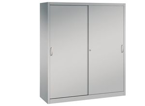 4060061295148 - C+P Schiebetürenschrank Acurado H1950xB1600xT500mm Korpus Weißaluminium Fronten Weißaluminium Anzahl Fächer 6