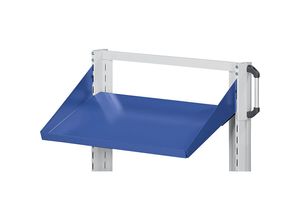 4014641240554 - Ablageboden neigungsverstellbar Einhängewinkel nach oben Breite 800 mm 763 x 250 mm blau