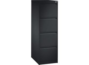 4025314218534 - Karteikartenschrank ACURADO 1-bahnig 4 Schübe schwarzgrau