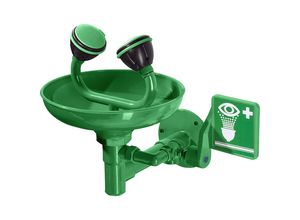 4260563723556 - Augendusche mit Becken und 2 Brauseköpfen HxT 260 x 395 mm grün kaiserkraft