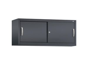 4050646396797 - C+P Aufsatzschrank H500xB1200xT400mm Korpus Schwarzgrau Fronten Schwarzgrau Anzahl Fächer 1