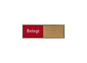 4060081702565 - Schiebeschild Frei-Belegt für Türschild Lyon selbstklebend B 150 x H 50 mm bronze